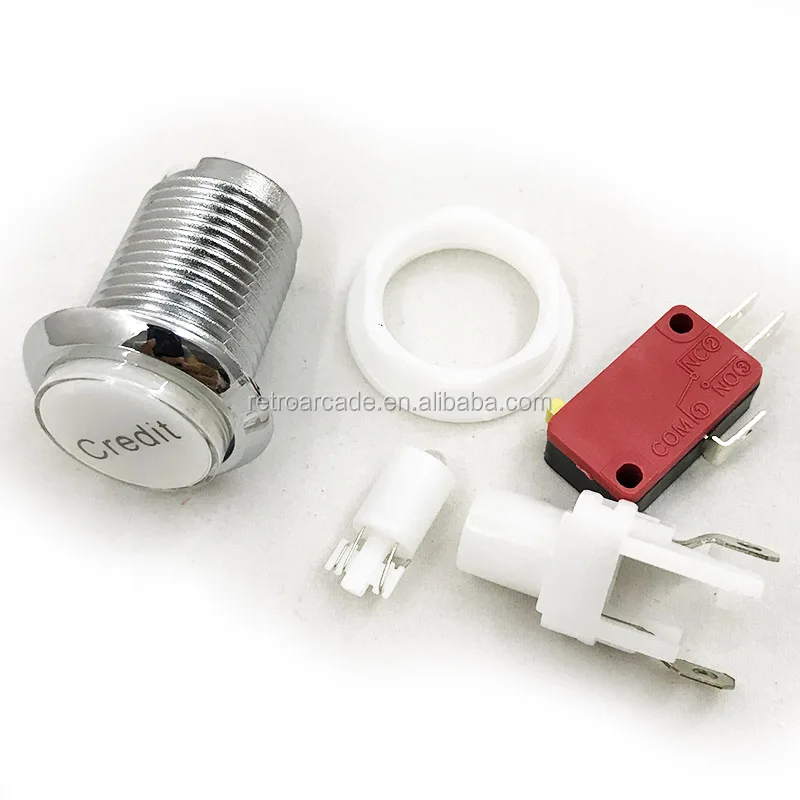 Silver Plate Push Start Button Push Button Arcade Buttons For Arcady ...