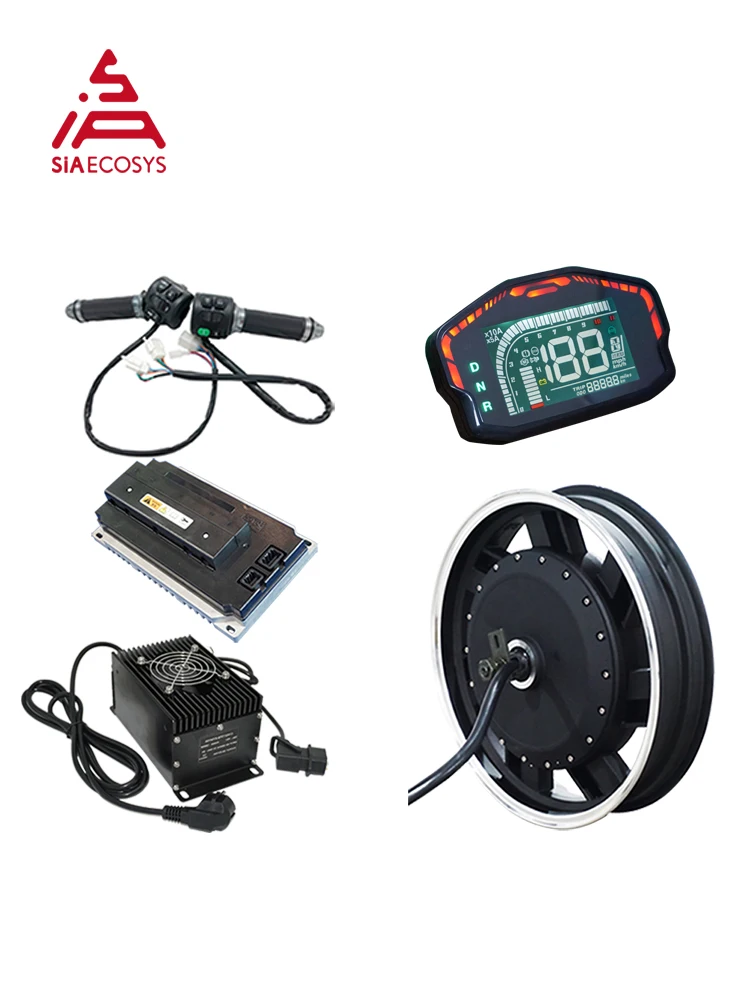 17x3.5inch 8000W 72V 120kph Hub Motor Power Train Kits for Electric ...