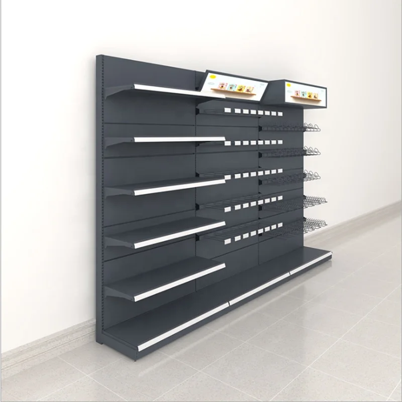 Single Sided Grocery Shop Rack - Supermarket Display Solutions