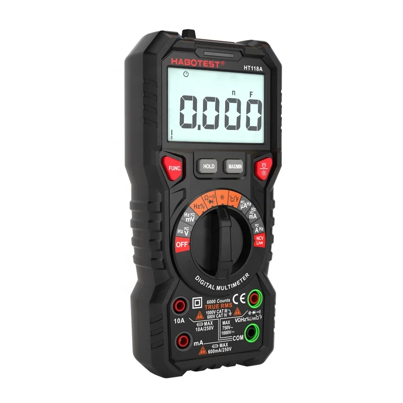 Habotest Ht118a Professional Multimeter 6000 Counts Digital Multi Meter ...