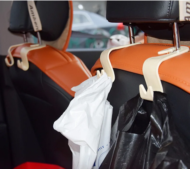 Newest Car Seat Back Hock/hook Pp Car Interior Hook For Hanging Rubbish ...