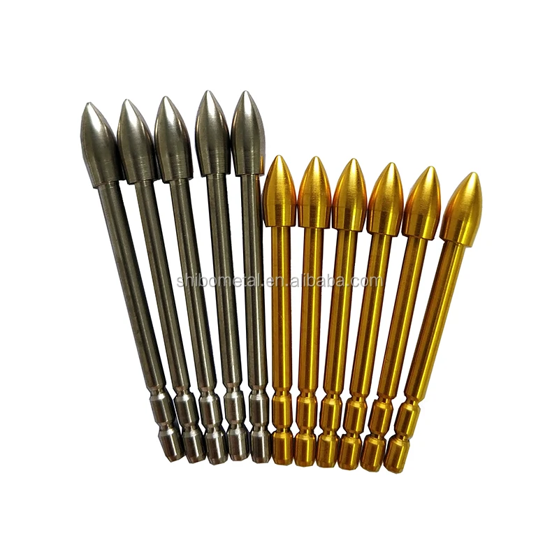 120granis Gold Color Tungsten Arrow Points Tips 12 Pack for Archery Target