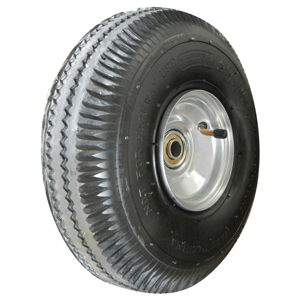 10 Inch 3.00-4 3.50-4 Pneumatic Inflatable Rubber Tire Wheel For Hand ...