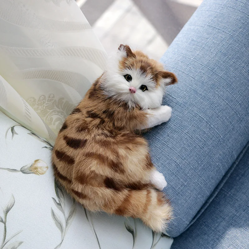Adorable White and Orange Cat Kitten Dolls - Realistic Plush Toys