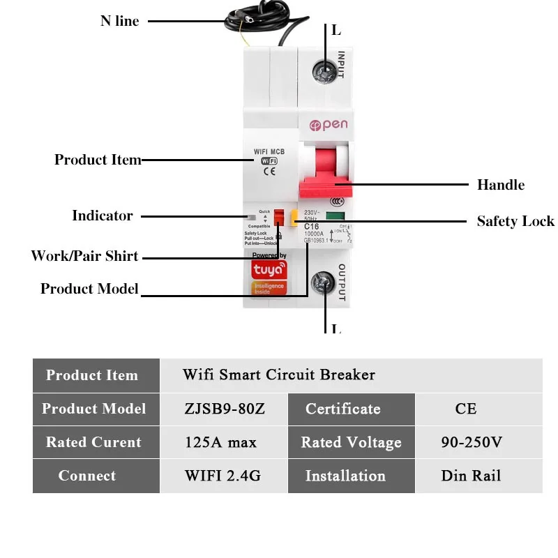 Tuya Wifi Smart Circuit Breaker - Reliable and Efficient