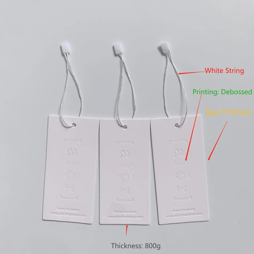 Debossed Garment Clothing Swing Hangtag Custom Logo Tag Paper Hang Tag ...