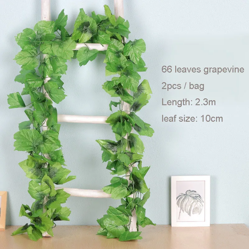 Artificial Grape Bunch Fake Grapes Vine Plastic Raisins Leaf Rattan ...