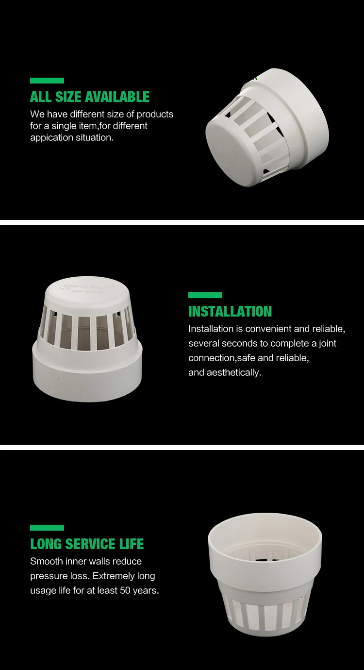 2" PVC Pipe Fitting DWV Vent CAP - SAM-UK Quality