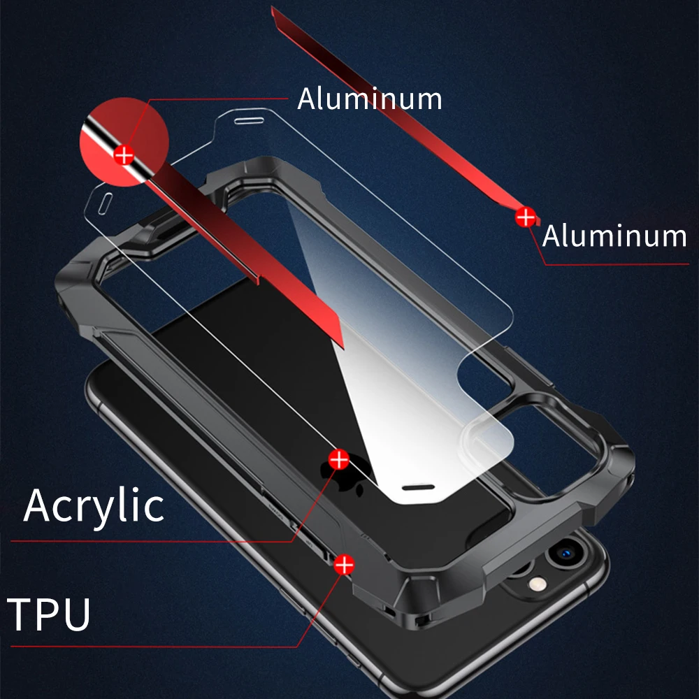 2020 New Cases Mobile Shockproof Corner Airbags Mecha Clear Back Cover ...