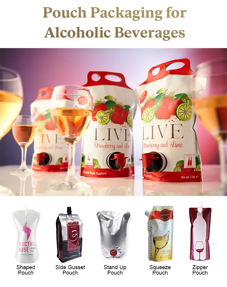 Sustainable Eco Friendly Paper Doypack Juice Beverage Liquid Packaging ...