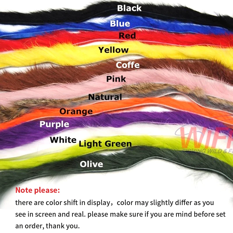 Natural Rabbit Fur Strips for Fly Tying & Lure Making