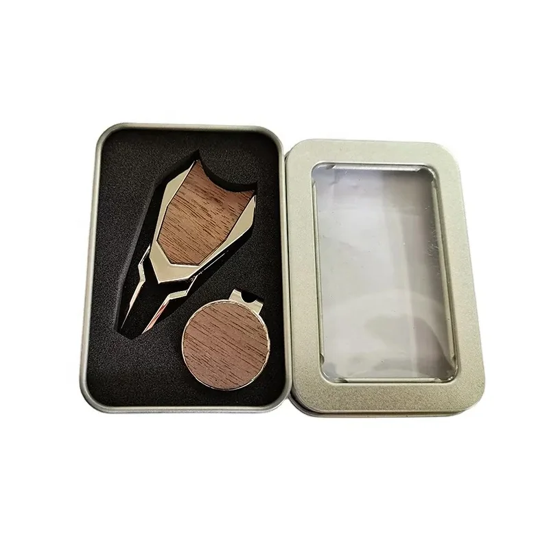 Custom Wooden Or Metal Latest Shield Shape Golf Divot Repair Tool Wood ...