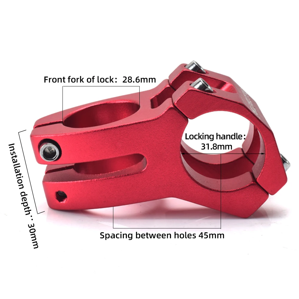 2024 FMFXTR MTB Short Stem CNC Aluminum Alloy 31.8*45mm