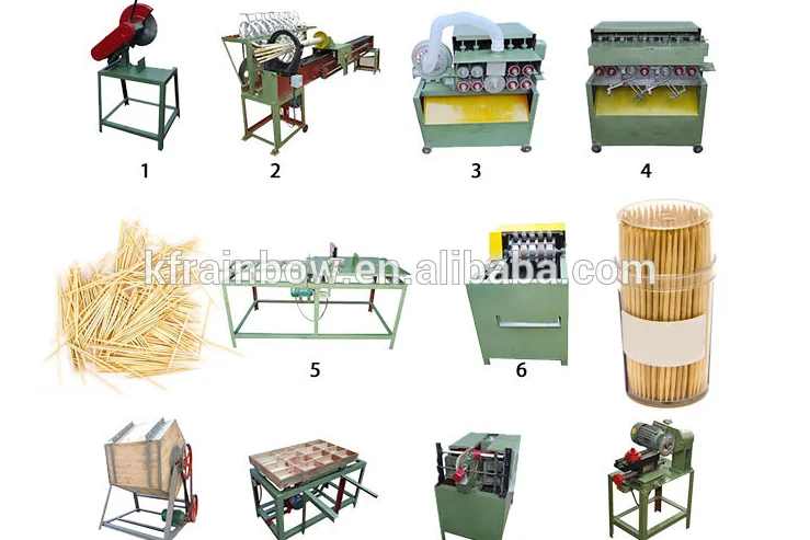 Factory Price Wood Bamboo Toothpick Making Machine With Full Production ...