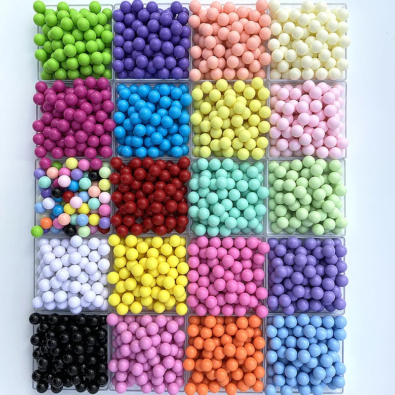 0.5kg 6-14mm Solid-Colored Acrylic Non-Porous Beads Small Rubber ...