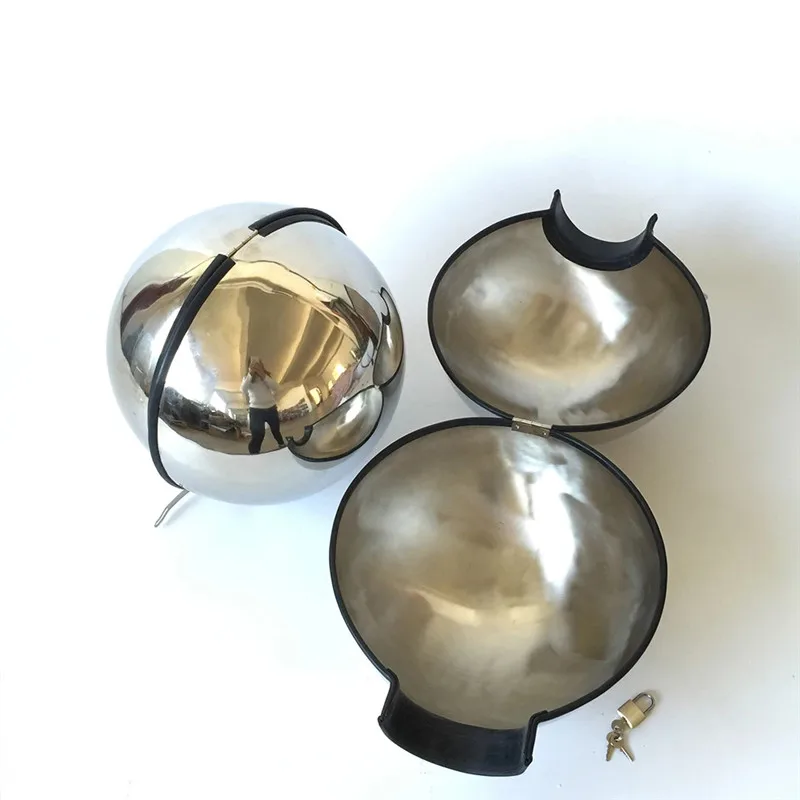 Sexy Steel Stainless Metal Headgear Head Helmet Lock Adult Games Sexy ...