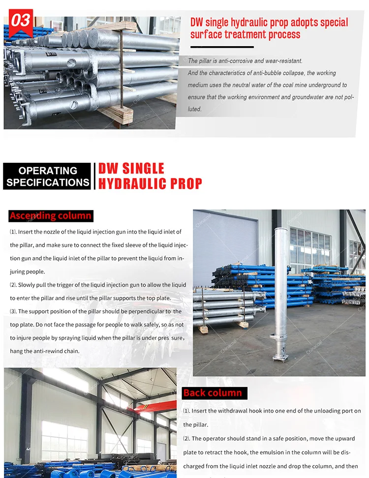 Single Hydraulic Prop DW Mining Suspension Single Hydraulic Prop Mini ...