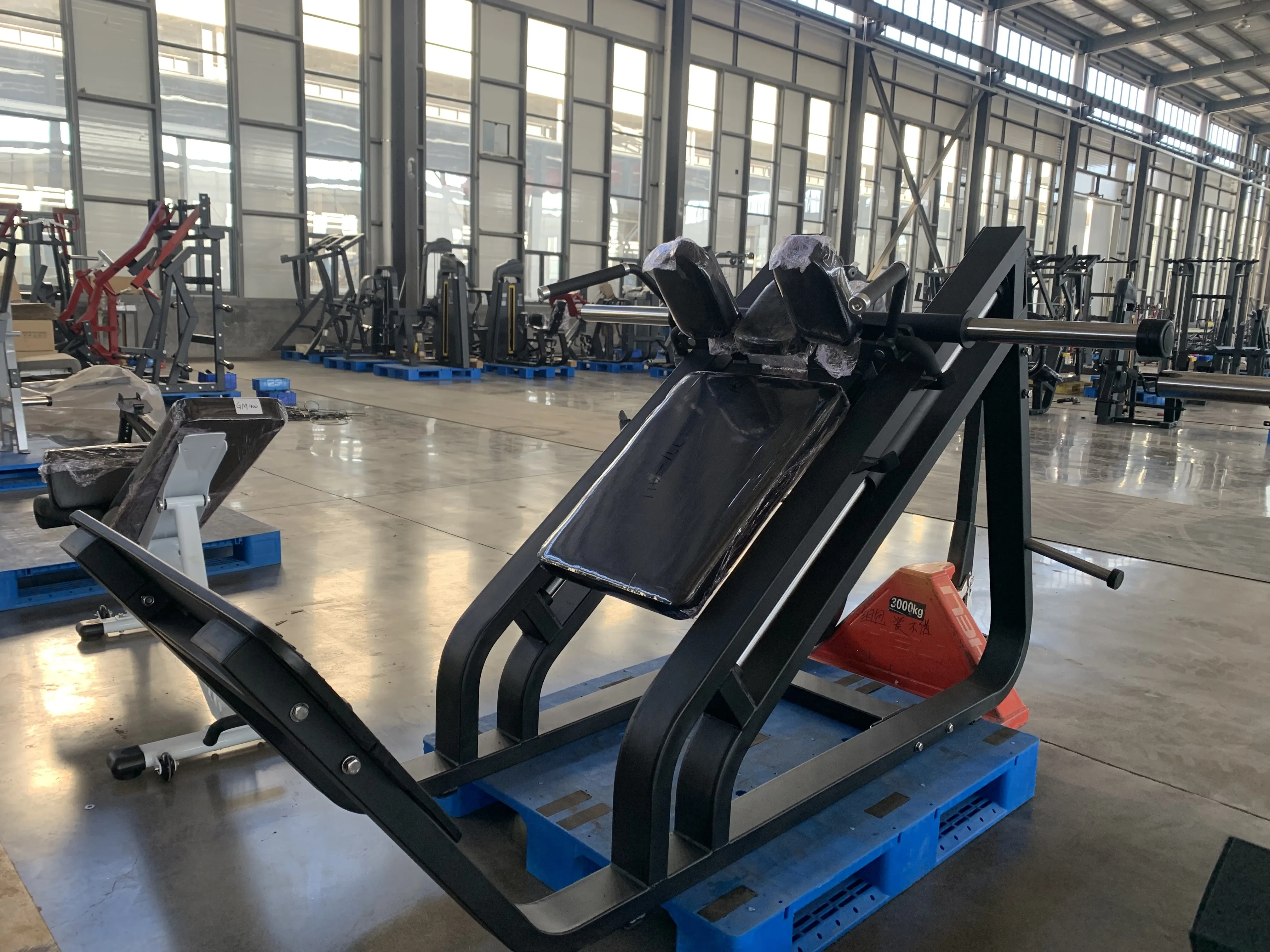 Fitness Lateral Leg Press Commercial 45 Degree Machine Plate Loading ...