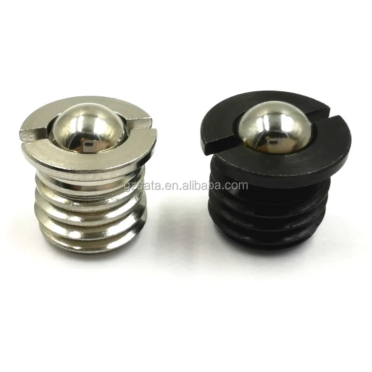 Fbpj Fbpjs Metric Slotted Drive Threaded Spring Ball Plunger With ...