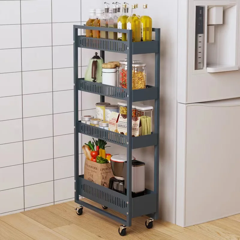 4 Layer Thin Slide Out Kitchen Storage Rack Hot Selling Kitchen Carbon ...