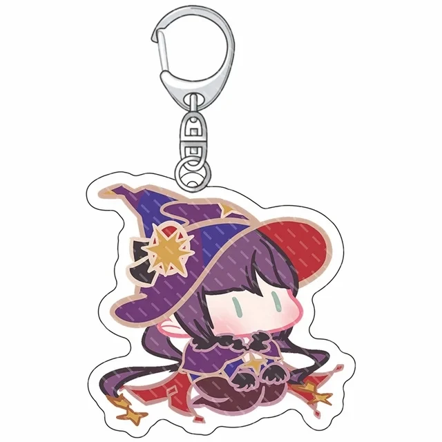 Cartoon Game Genshin Impact Raiden Shogun Tartaglia Morax Keychain ...