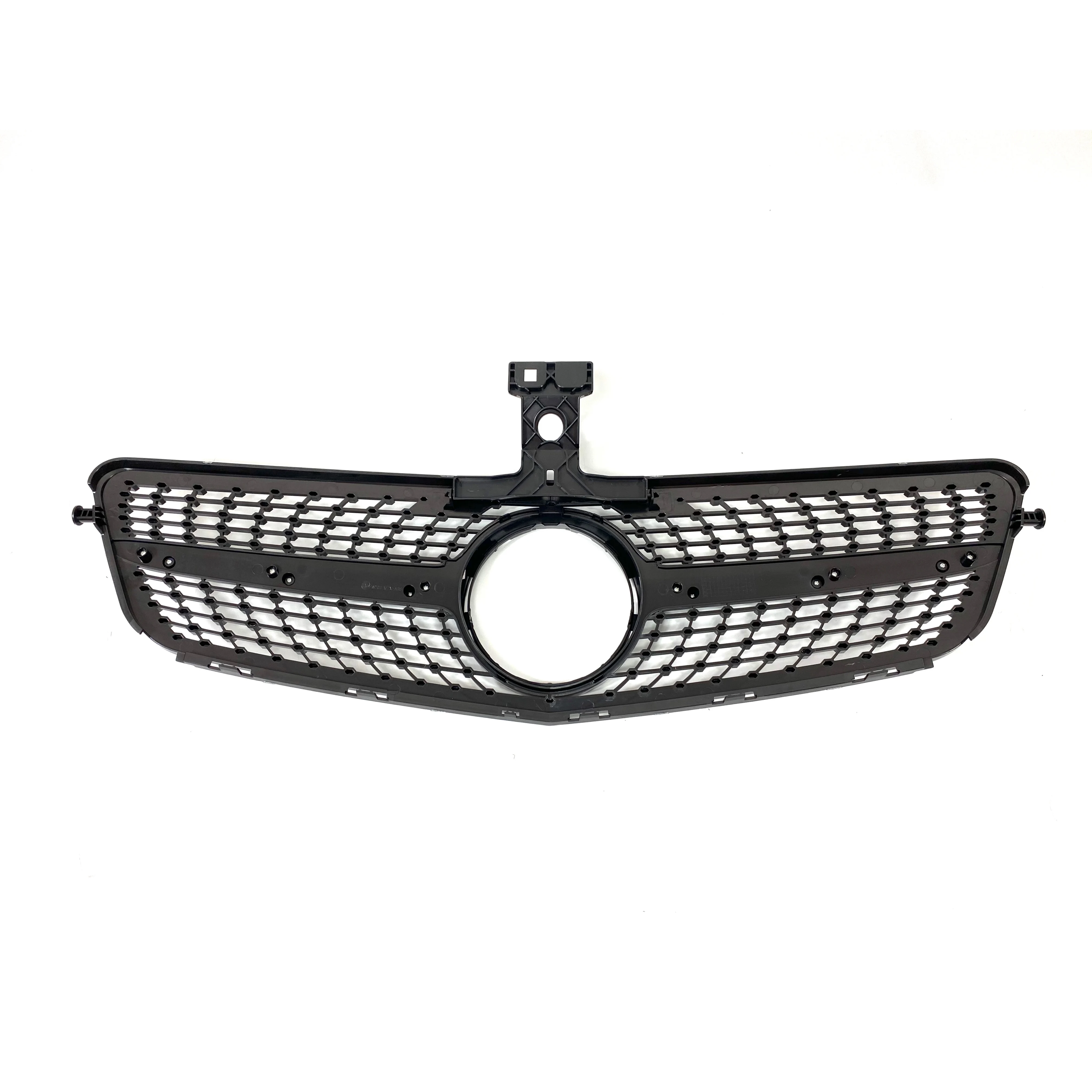 Black Abs Front Bumper Car Grills Diamond Grille For Mercedes Benz C ...