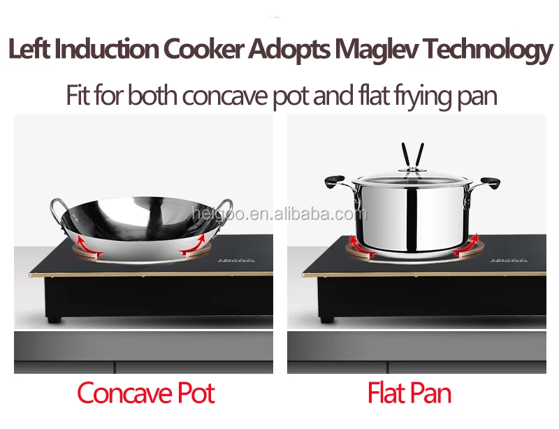 Built-in & Portable Double Electric Concave Induction Cooker & Infrared ...