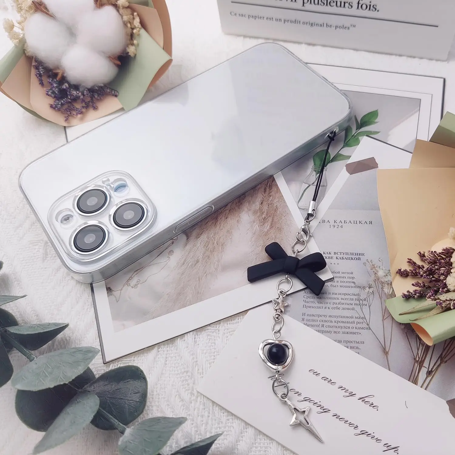 4PCS Aesthetic Y2K Cell Phone Charms - Cute & Eco-friendly