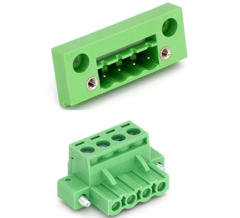 5.08mm Pitch 2-24 Ways 16a Panel Mounted Pluggable Male And Female ...
