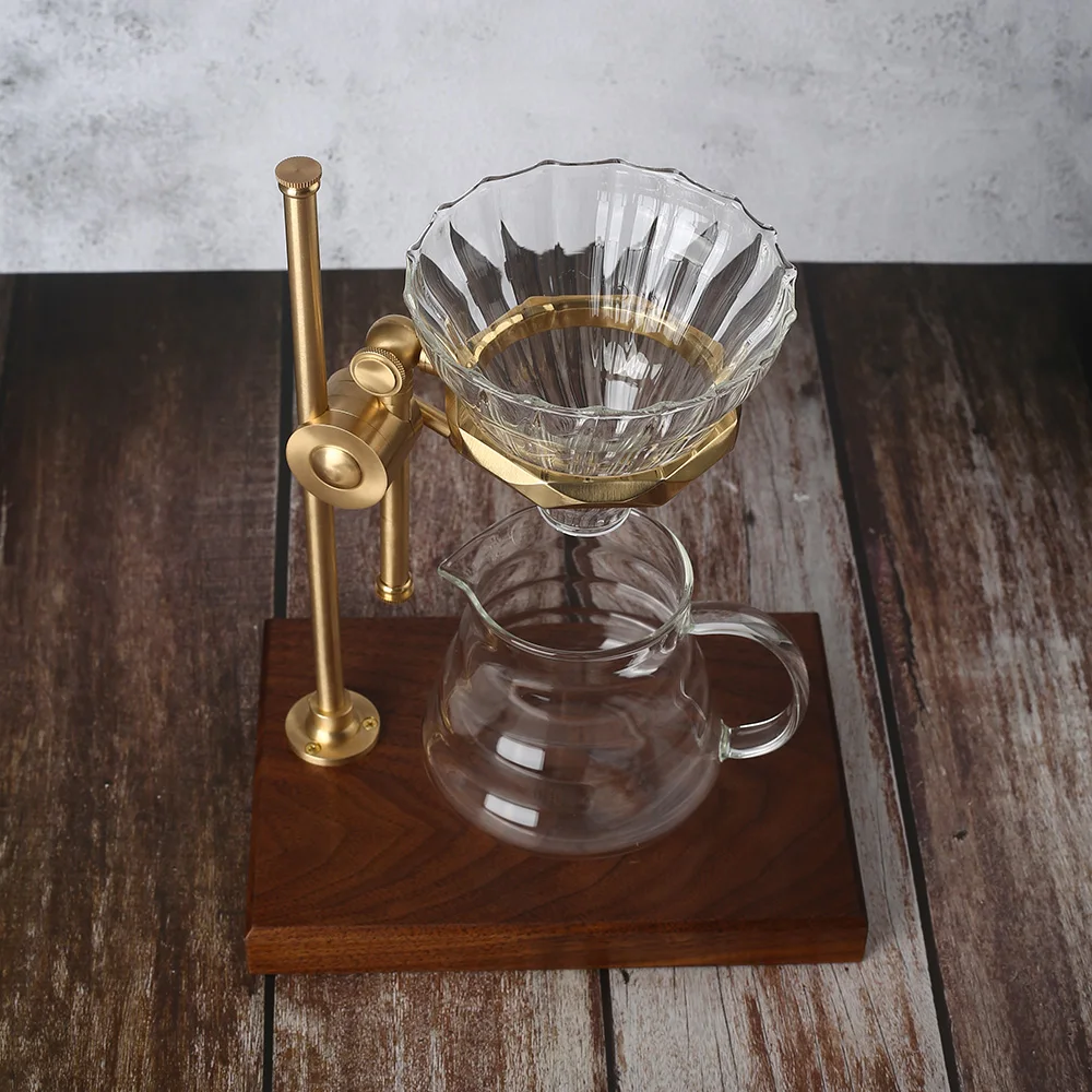 Glass Coffee Slow Drip Brewing System With Adjustable Brass Frame And ...