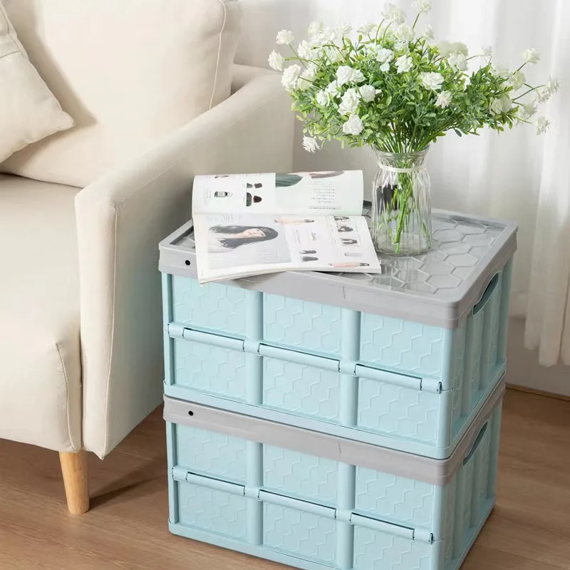 Durable Collapsible Box Plastic Stackable Foldable Storage Household ...