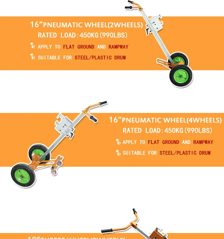Eagle Grip Small Portable Hand Drum Truck With Big Rubber Tyrer Fuel ...