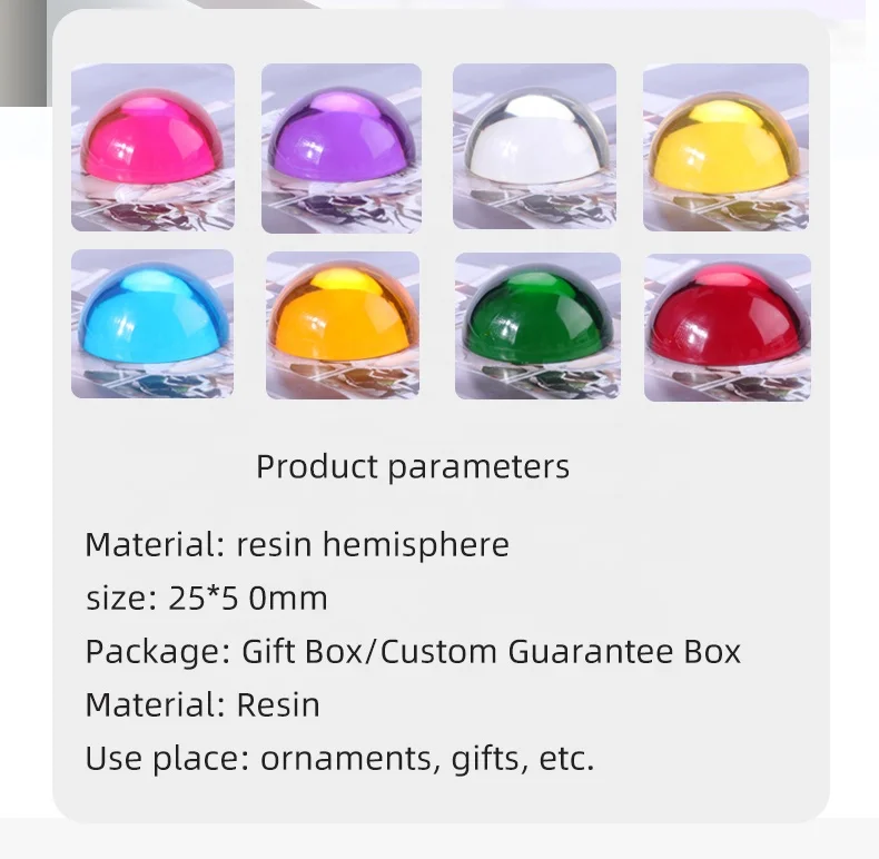 Acrylic Half Round Balls - Transparent Hemisphere Glass