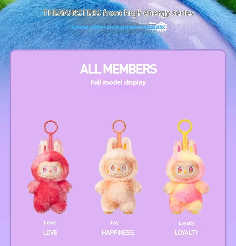 POPMART LABUBU Third Generation 3.0 Pendant High Energy Vinyl Plush ...