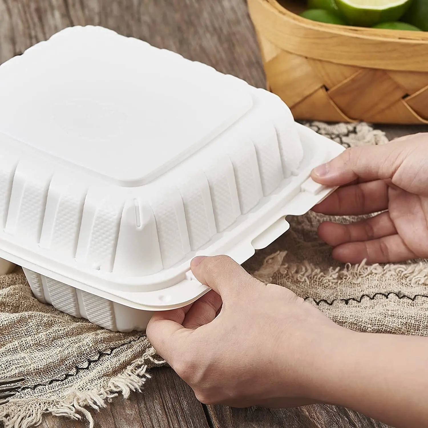 Plastic Clamshell Take Out Food Containers, Heavy Duty To-go Disposable ...