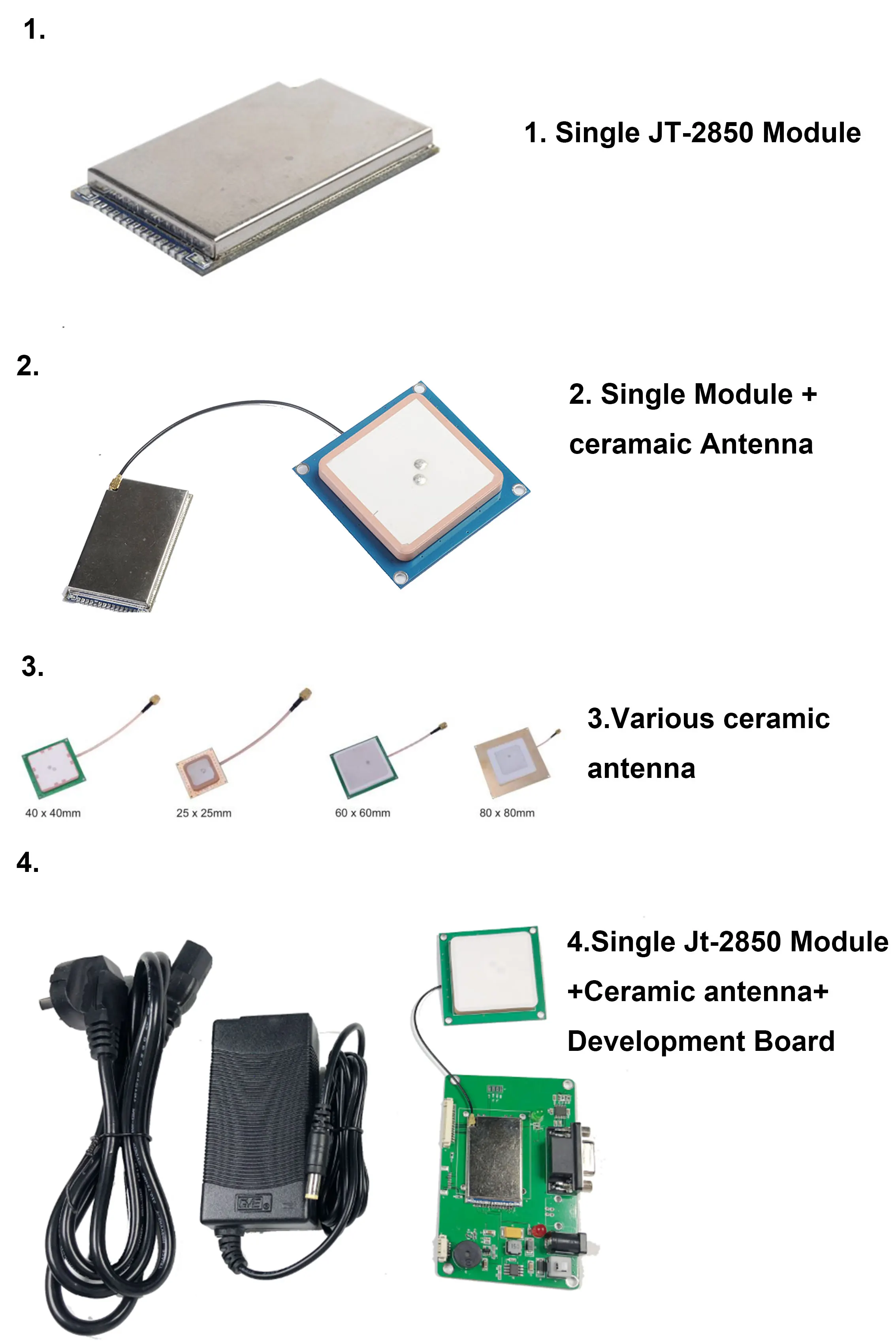 JT-2850 UHF RFID Development Kit with 3dbi Ceramic Antenna