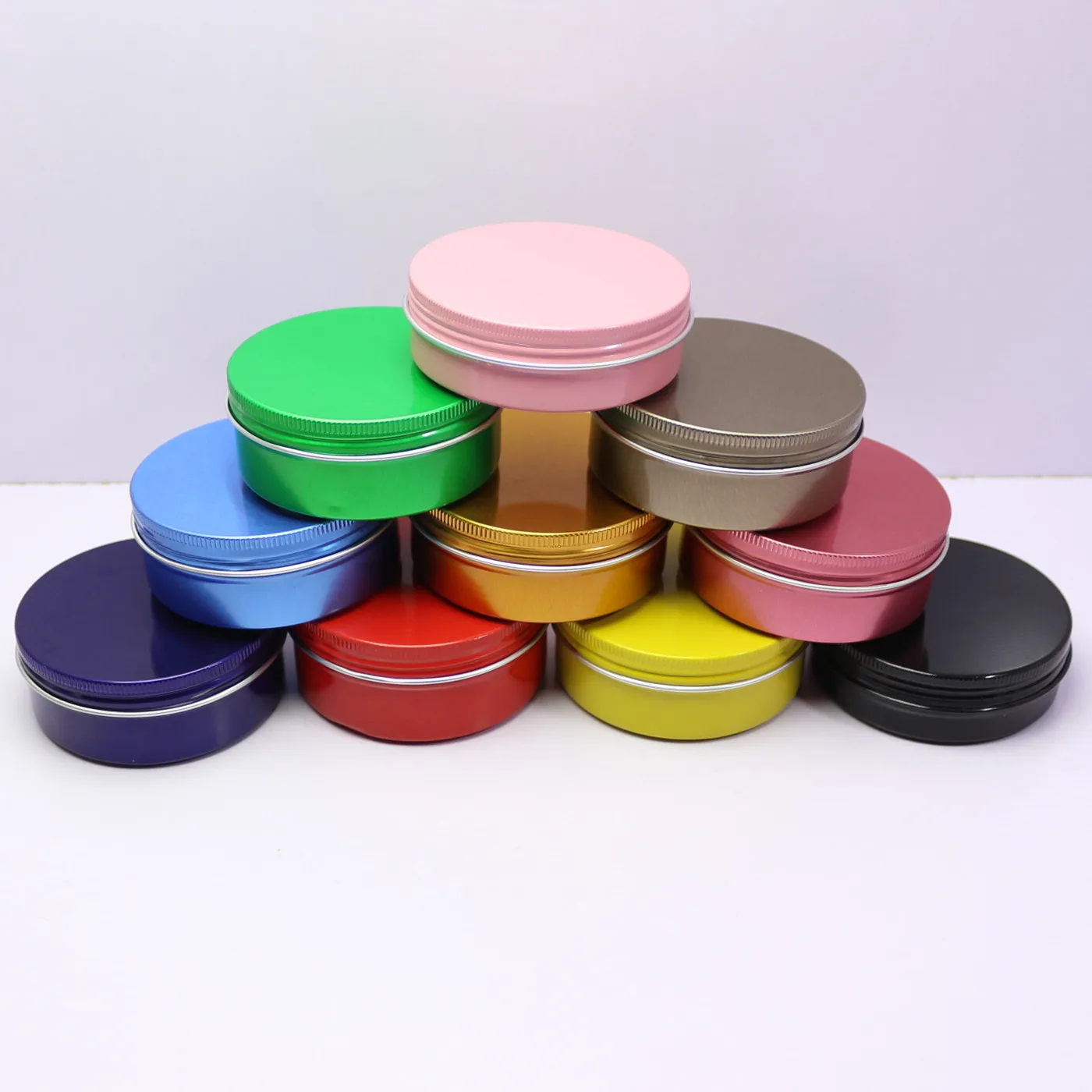 2oz 60g Air Tight Aluminum Screw Lid Metal Candy Tea Can Tin Box Tin ...