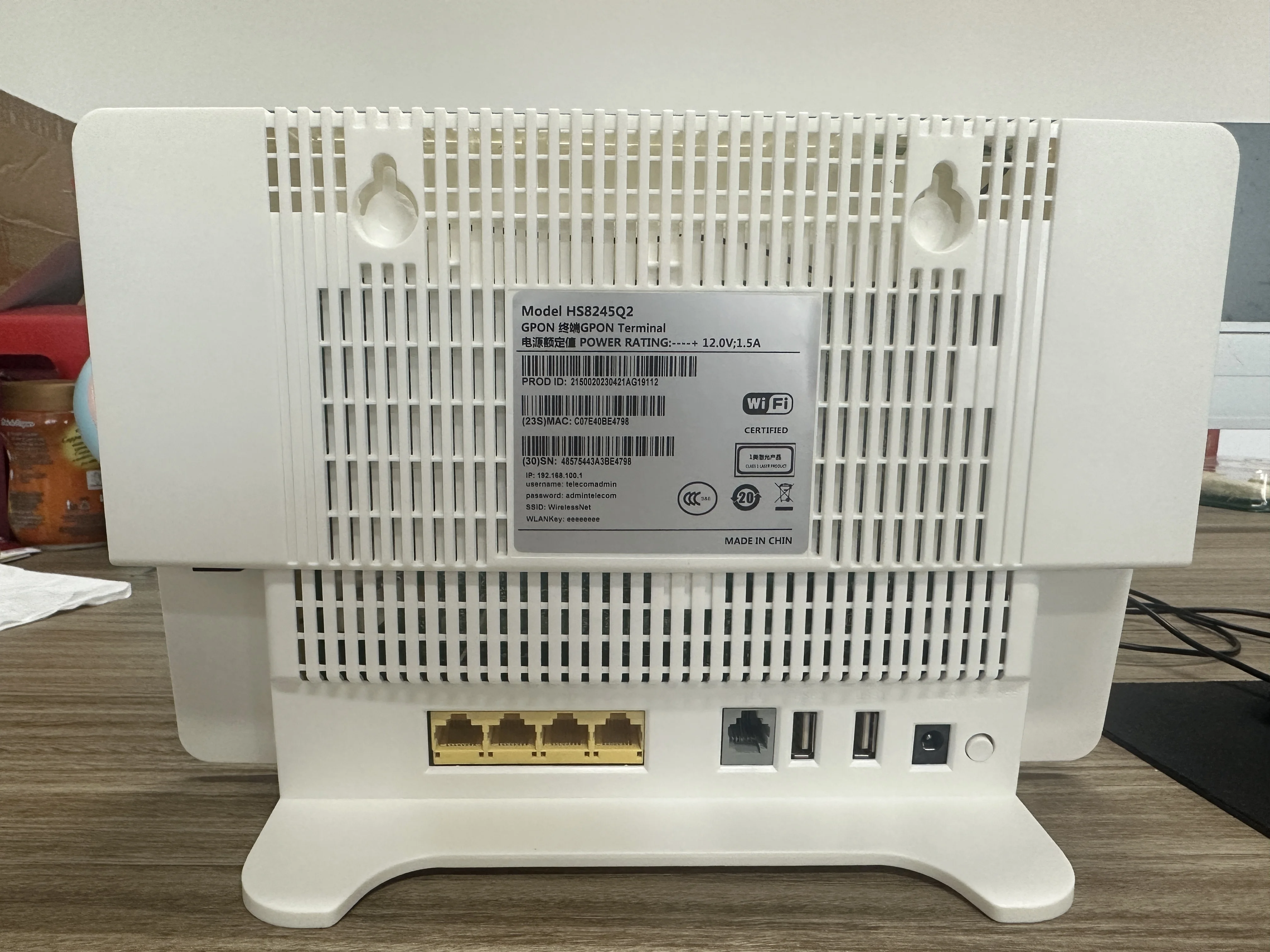 Hg8245q2 Hs8546v Echolife Hg8245q2 Fiber Optic Equipment 4ge 1tel 2usb Dual Band Wifi Gpon Ont ...