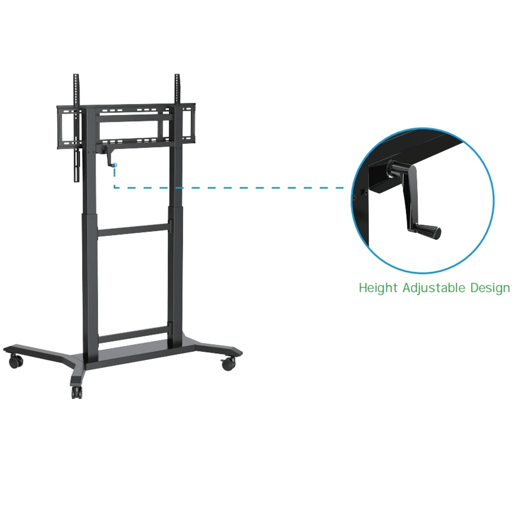 Manual Height Adjusting Mobile Stand with Crank and Silent Wheels for ...