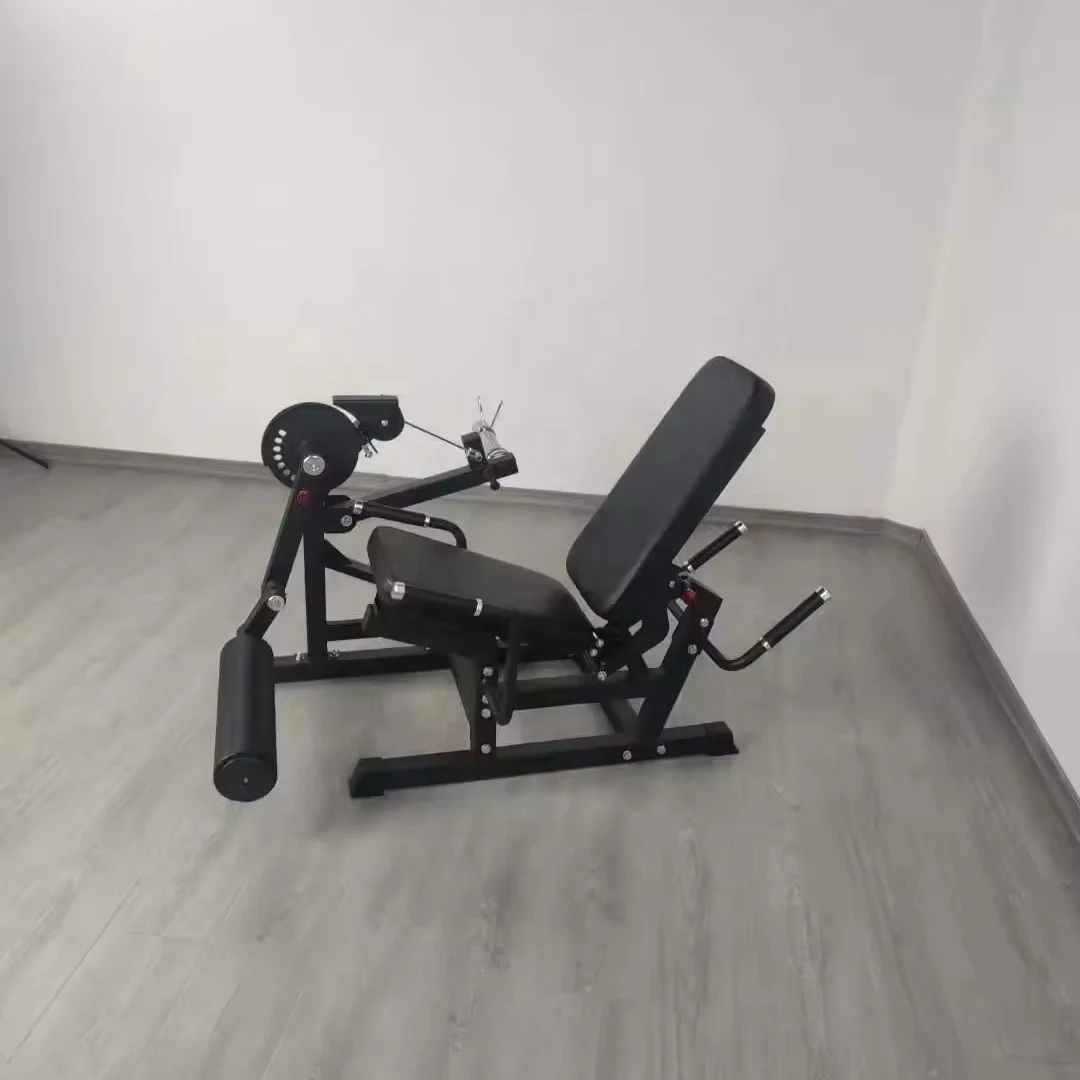 Plate Loaded Seated Leg Extension Trainer And Prone Leg Curl Workout ...