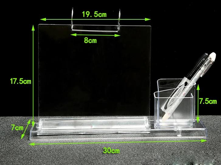 6" 7" Clear Acrylic Desk Flip Page Calendar Display Stand with Pen ...
