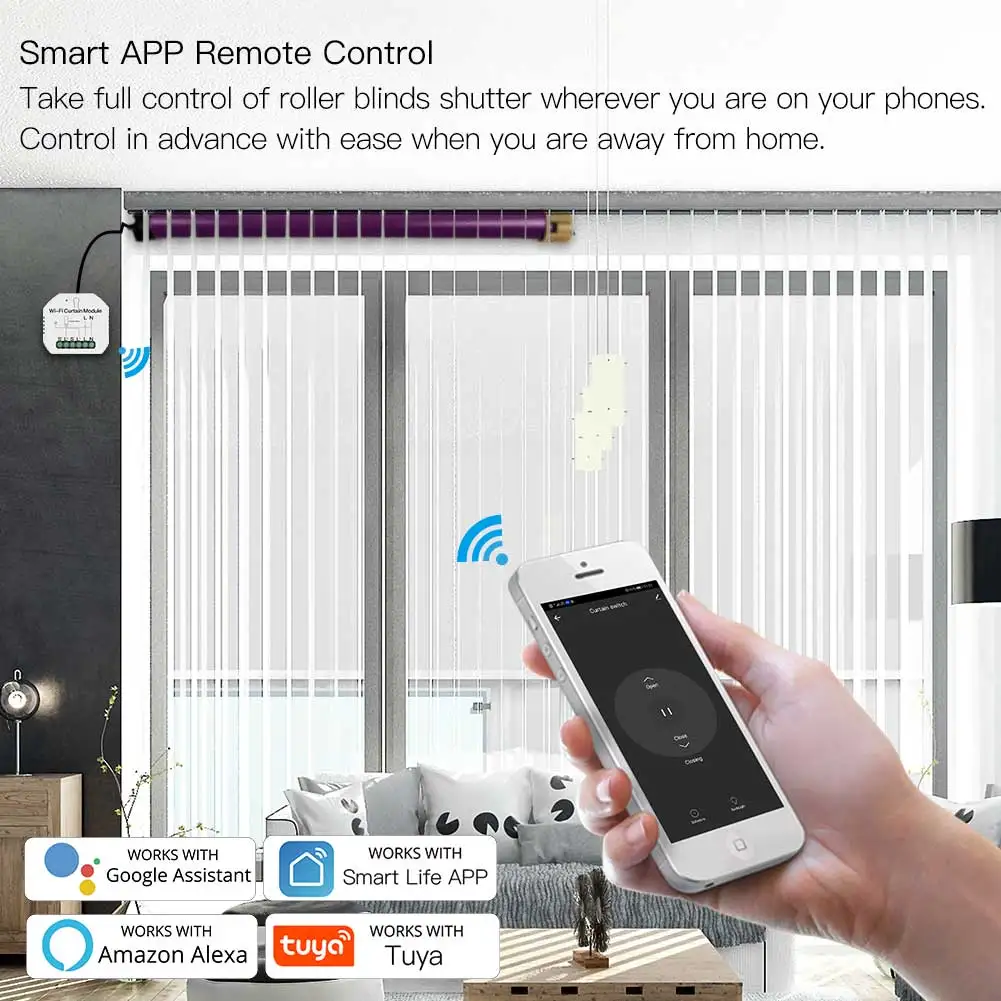 Smart Curtain Switch Module - Control Your Blinds via Wifi