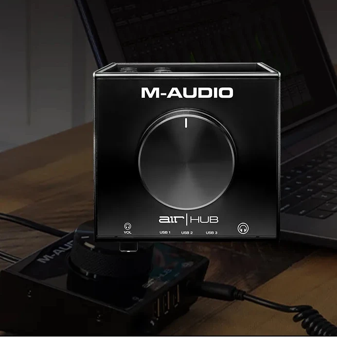 M-AUDIO AIR HUB Professional Audio Card With 3 USB Extended Audio ...