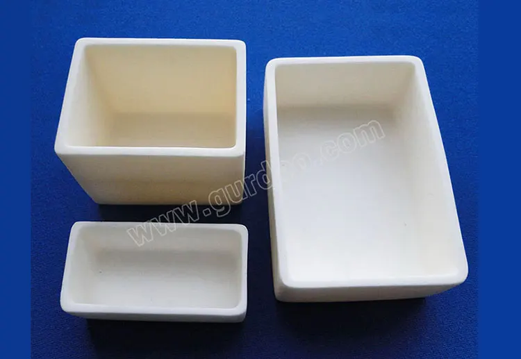 Square And Rectangle Alumina Ceramic Crucible For Furnace Kiln Oven ...
