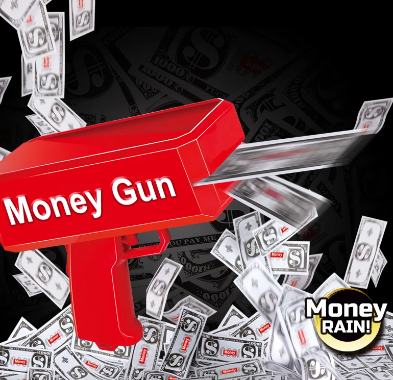 Plastic Cool Rain Cash Shooting Cannon Shooter Player Party Money Spray Gun