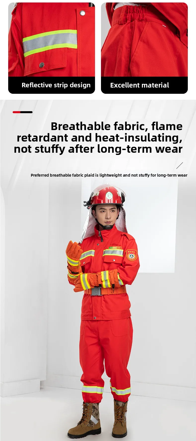 Forest Fire Protective Clothing Set - Fire Retardant & Emergency Rescue