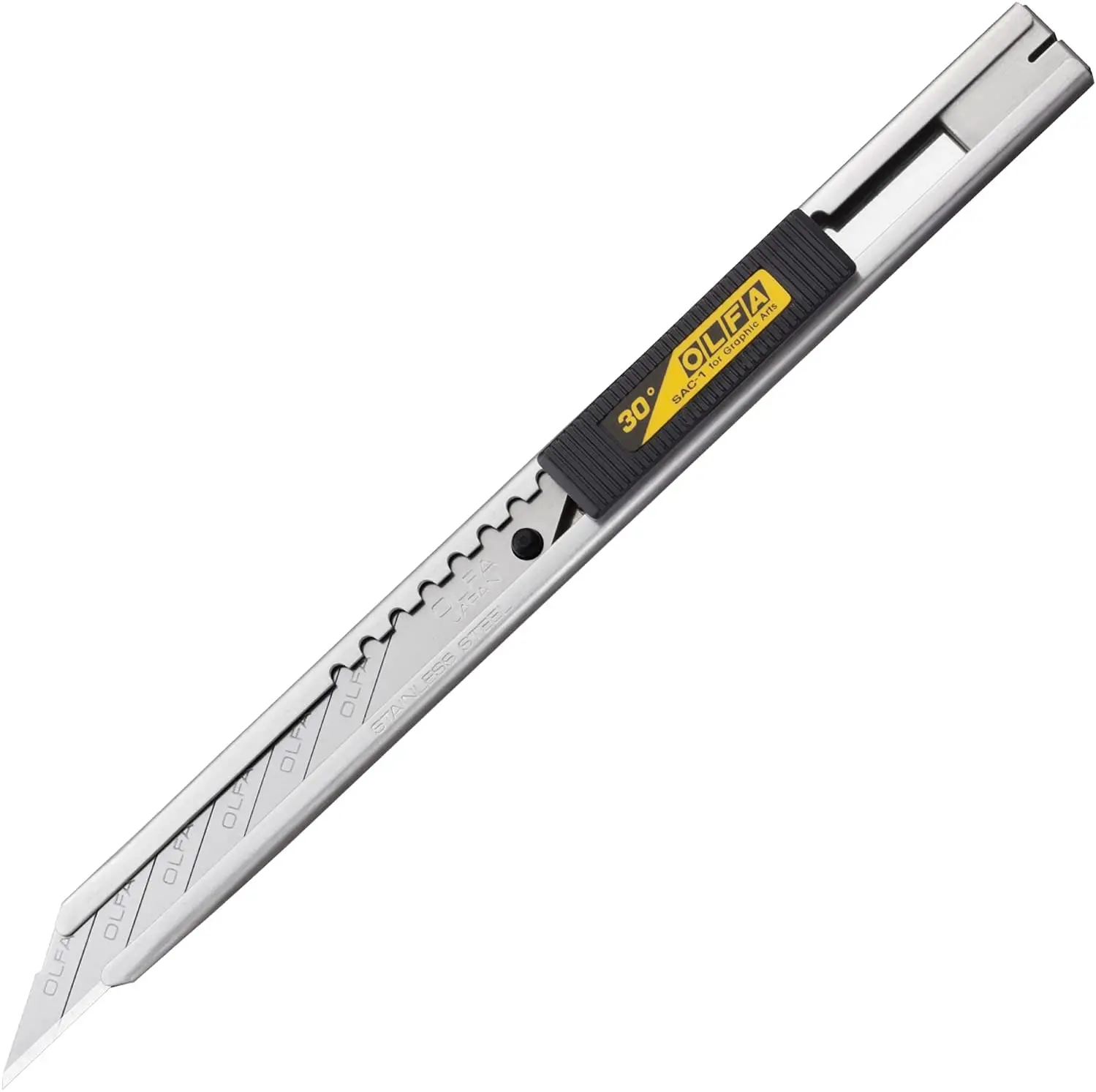 Olfa 9mm Stainless Steel Utility Knife (svr-1) - Multi-purpose Retractable Precision Knife W ...