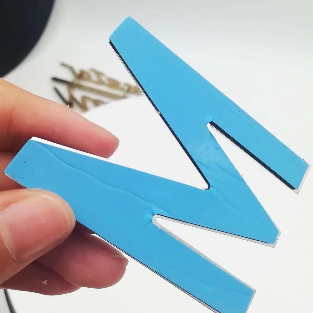 Custom Car Accessories Clear 3d Chrome Self Letters Number Adhesive ...