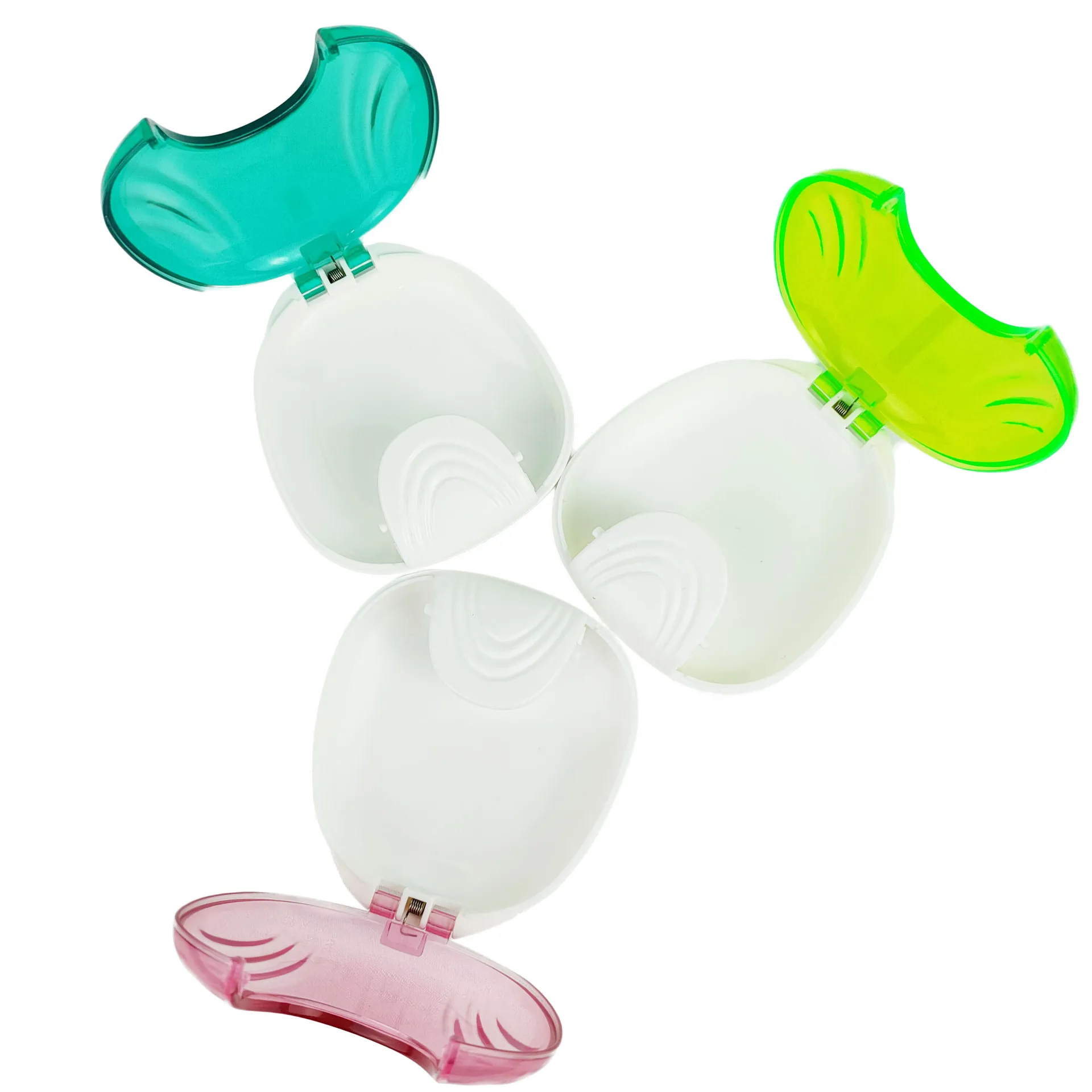 Shell Type Dental Denture Plastic Retainer Box - Pink