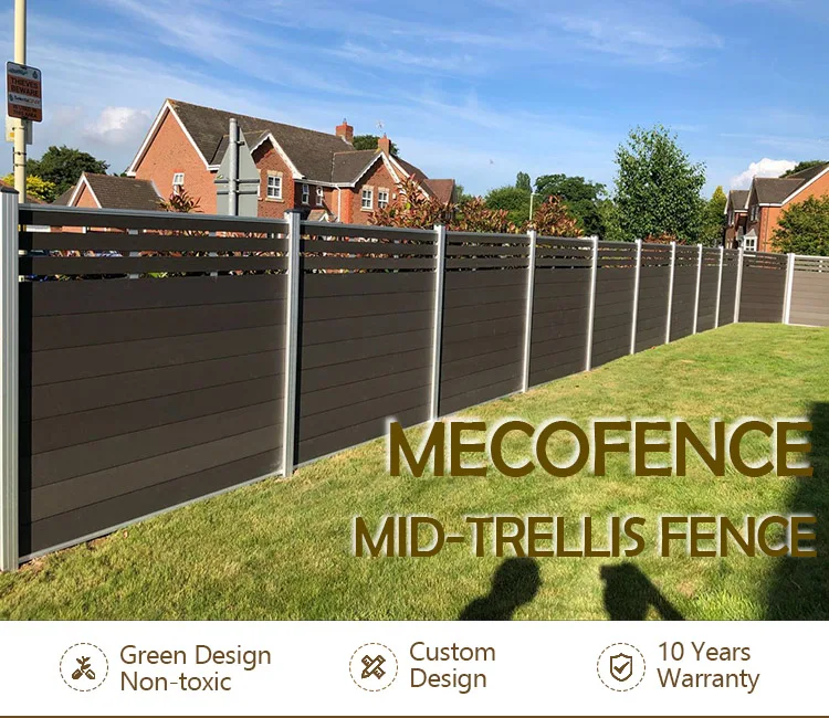6x6 Trellis - Durable WPC Garden Fence with Aluminium Posts